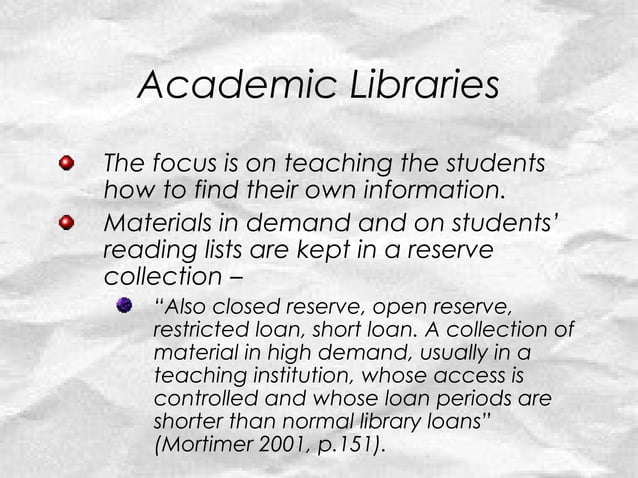 Organisation of Libraries | PPT