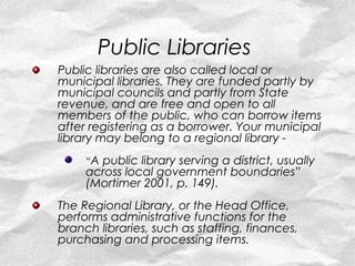 Organisation of Libraries | PPT
