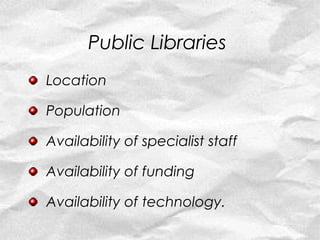 Organisation of Libraries | PPT