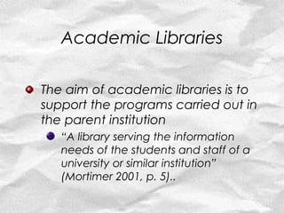 Organisation of Libraries | PPT