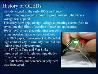 organic light emitting diode | PPT