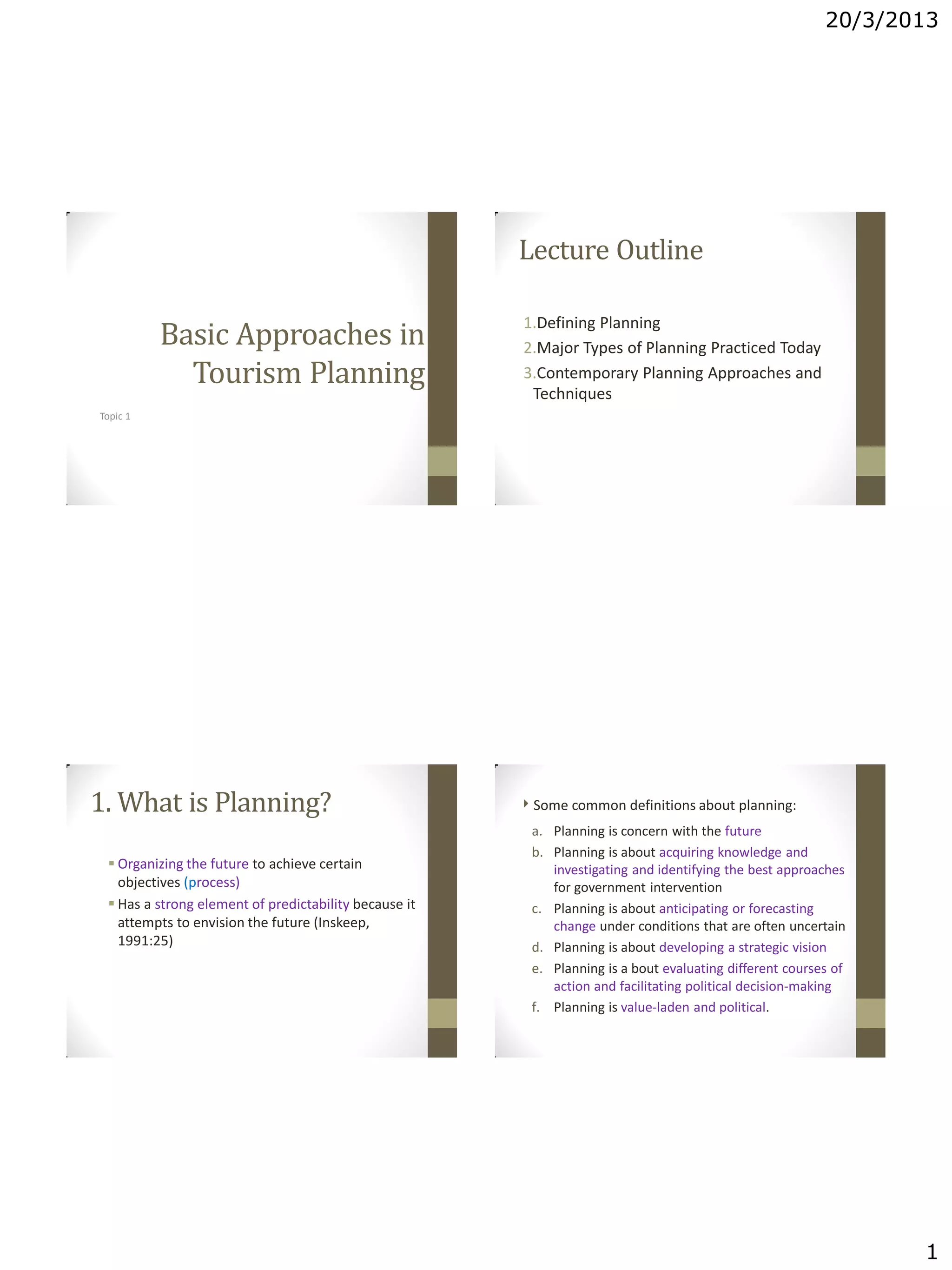 001. introduction to destination planning | PDF