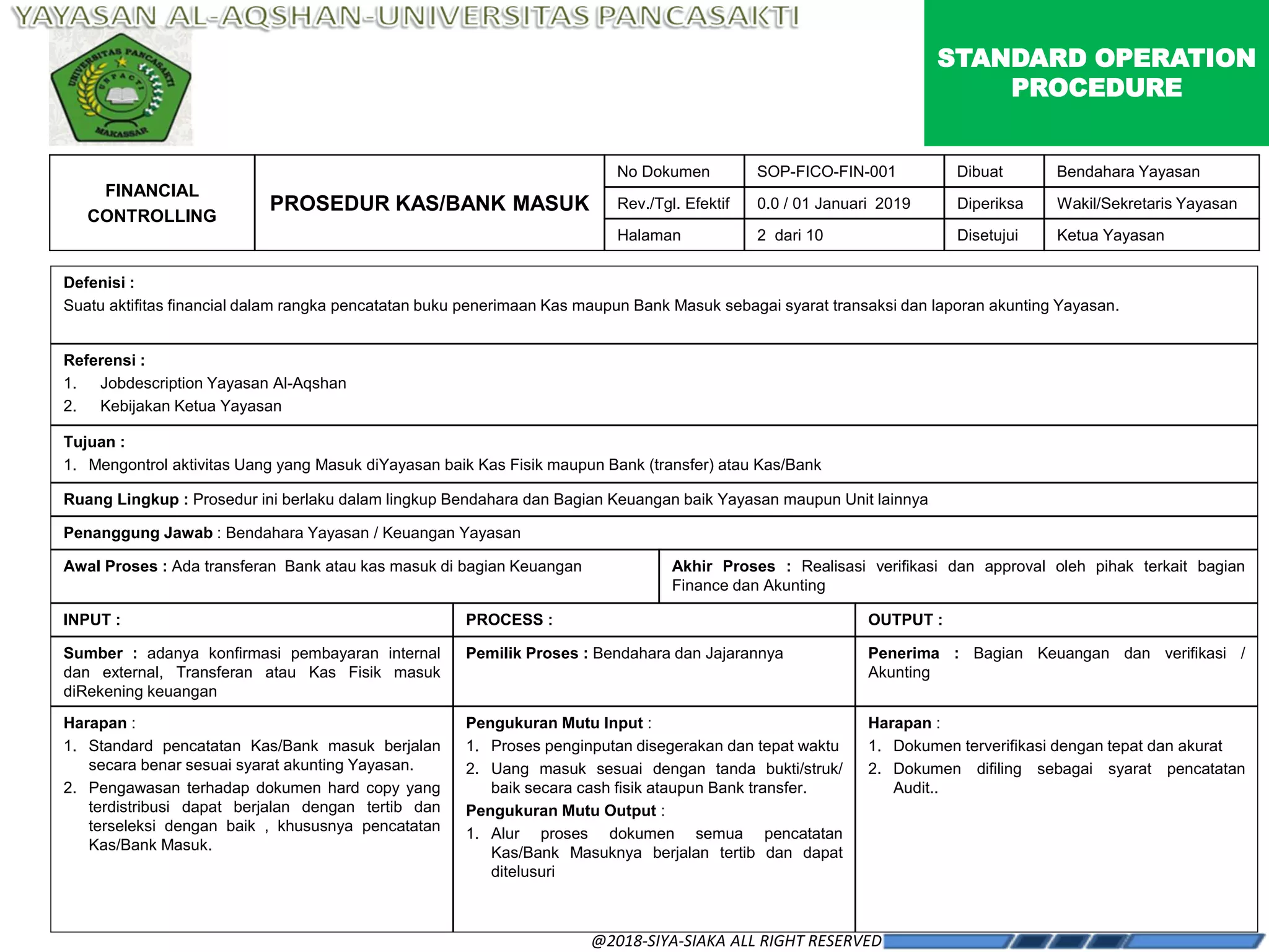 Implementasi SOP - Business Process Finance Accounting _PROSEDUR KAS ...