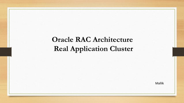 001.Oracle RAC Architecture - Real Application Cluster.pdf