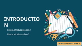 Simple Engish Introduction for Beginner Class | PPTX