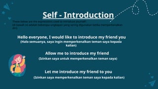 Simple Engish Introduction for Beginner Class | PPTX