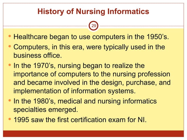 overview of nursing informatics overview of nursing informatics | PPT overview of nursing informatics overview of nursing informatics | PPT