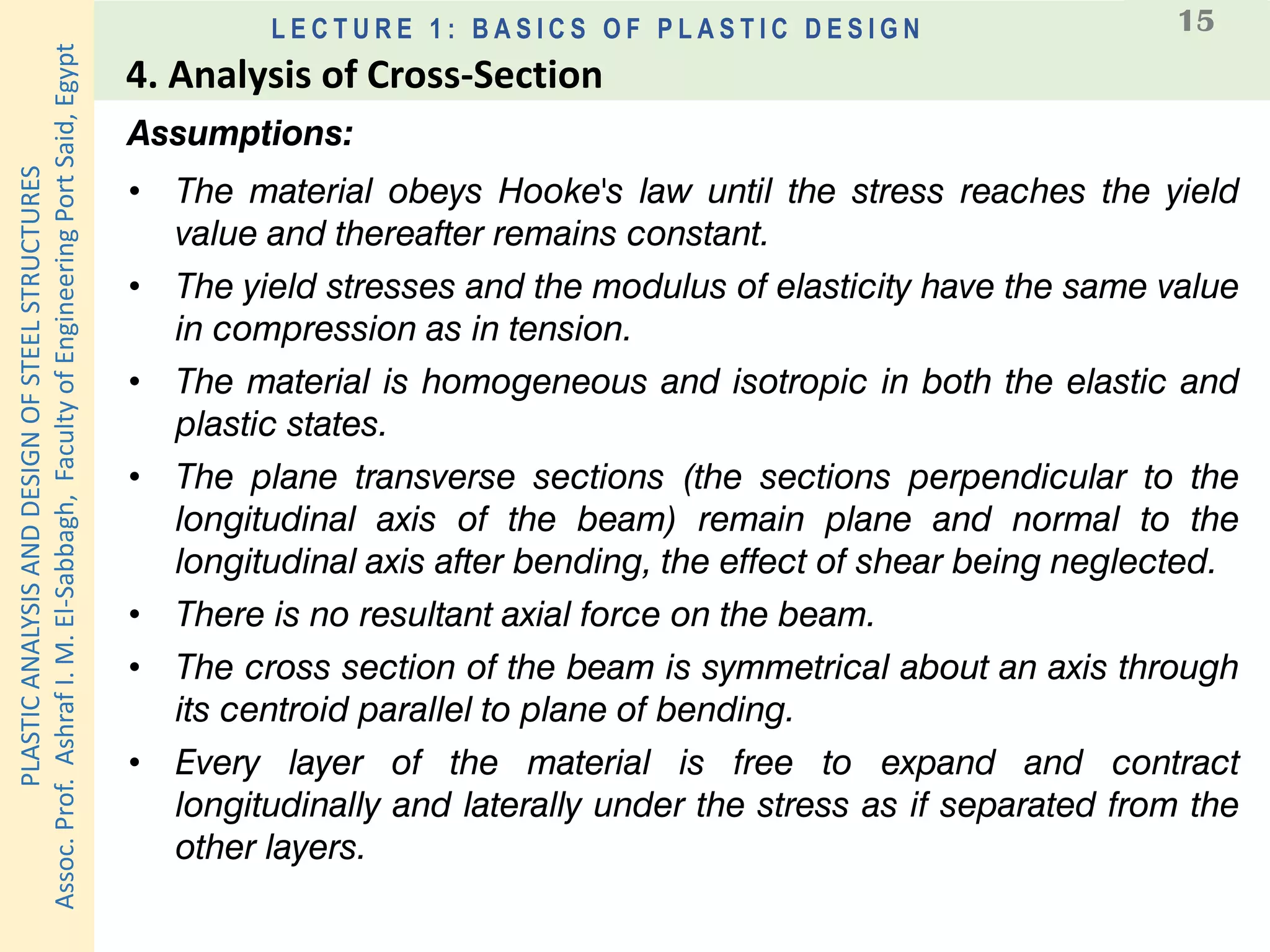 Part (1) basics of plastic analysis | PDF