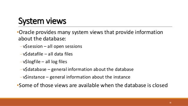 An Introduction To Oracle Database