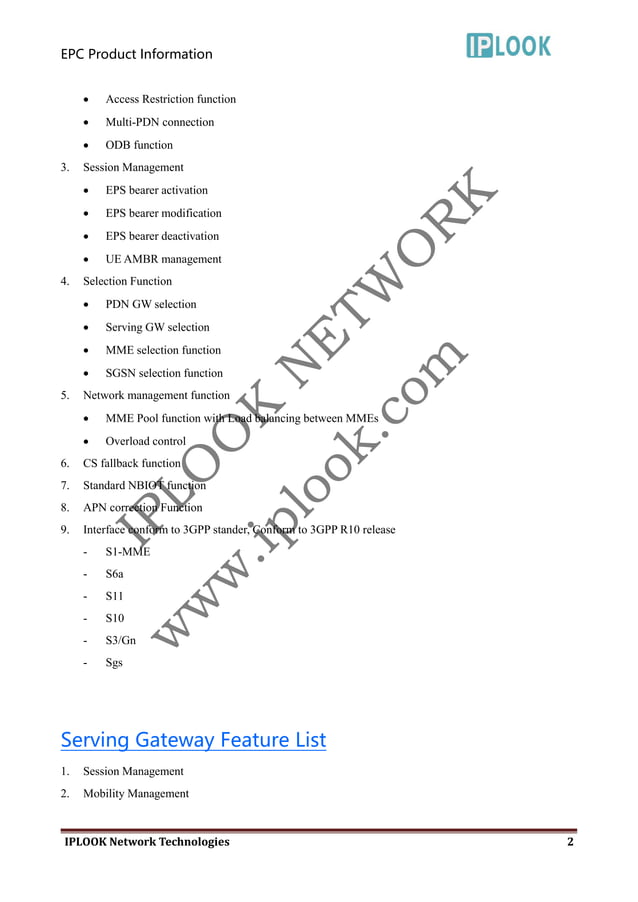 IPLOOK EPC product information | PDF