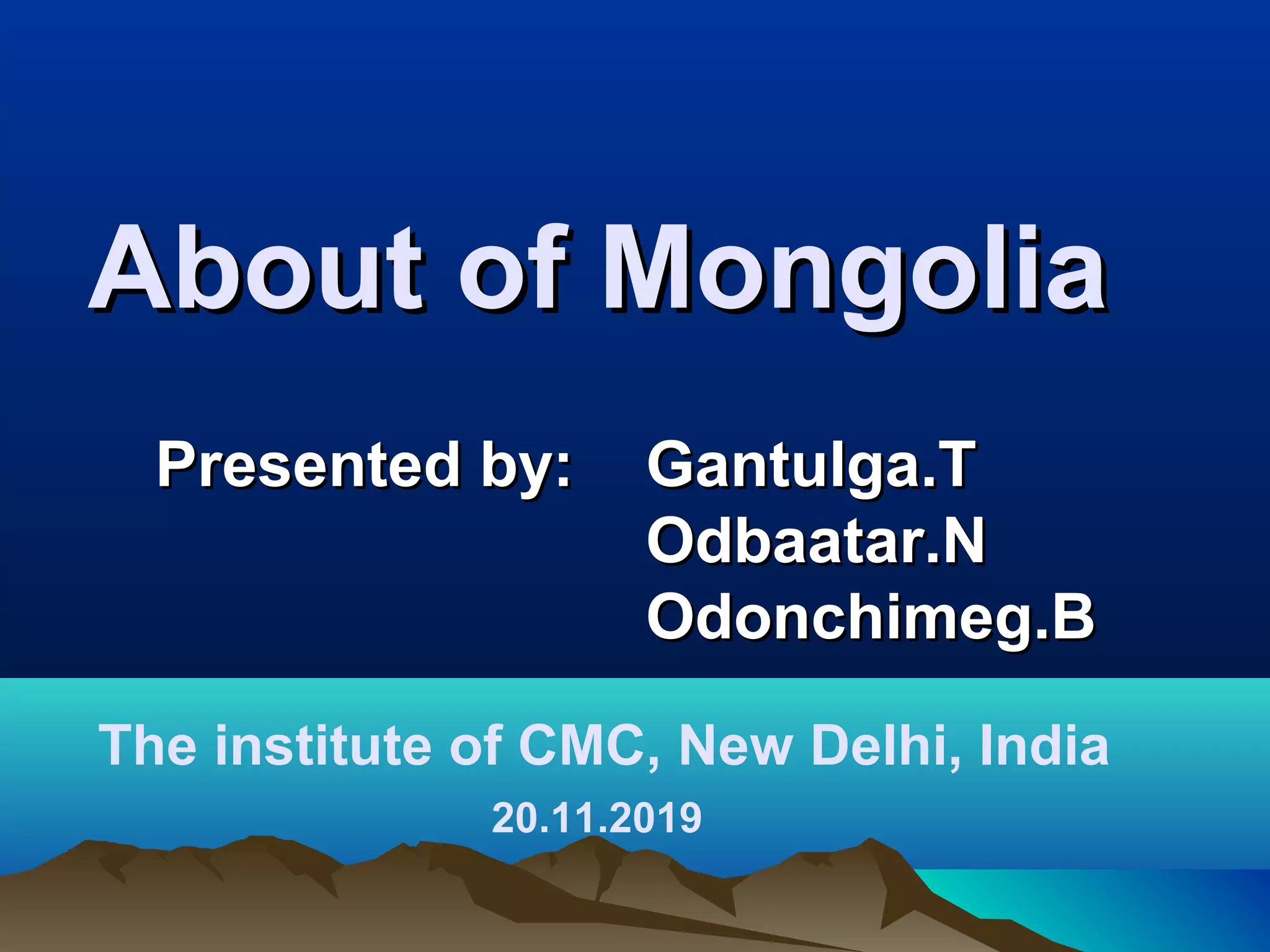 001 mongolian presentation | PPT