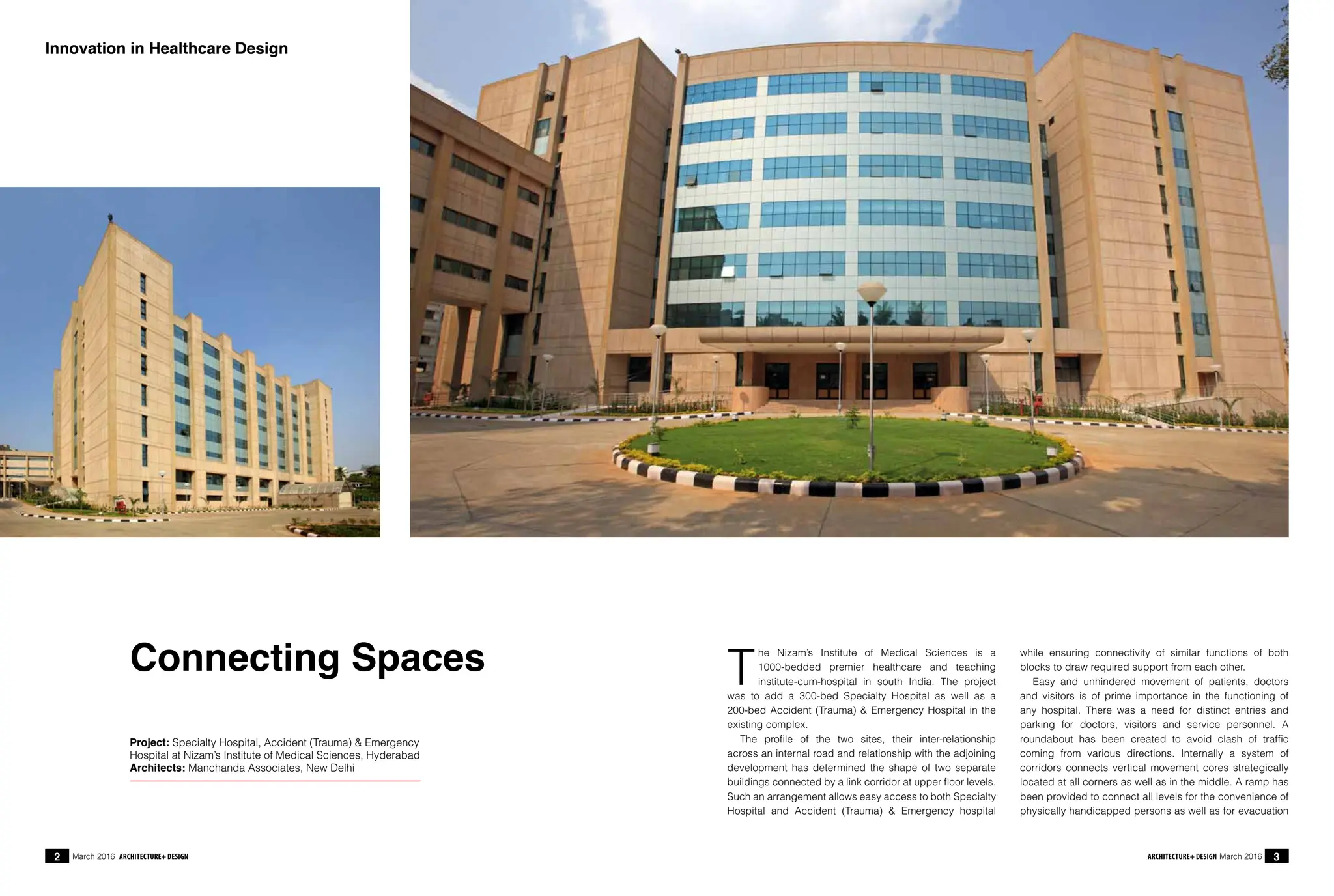 Manchanda Associates | Architect for Hospital | Nizams Institute of ...