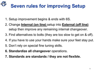 LEAN Setup Reduction (SMED) training for welding by JULIAN KALAC | PPT