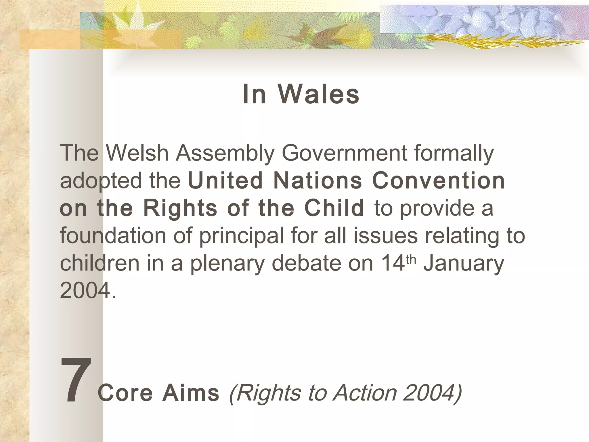 Wales: Benevolent land of advocacy and children’s rights? | PPT