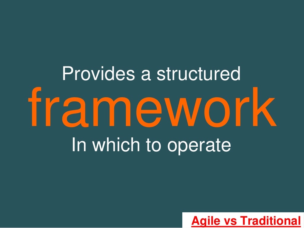 framework Provides a structured In
