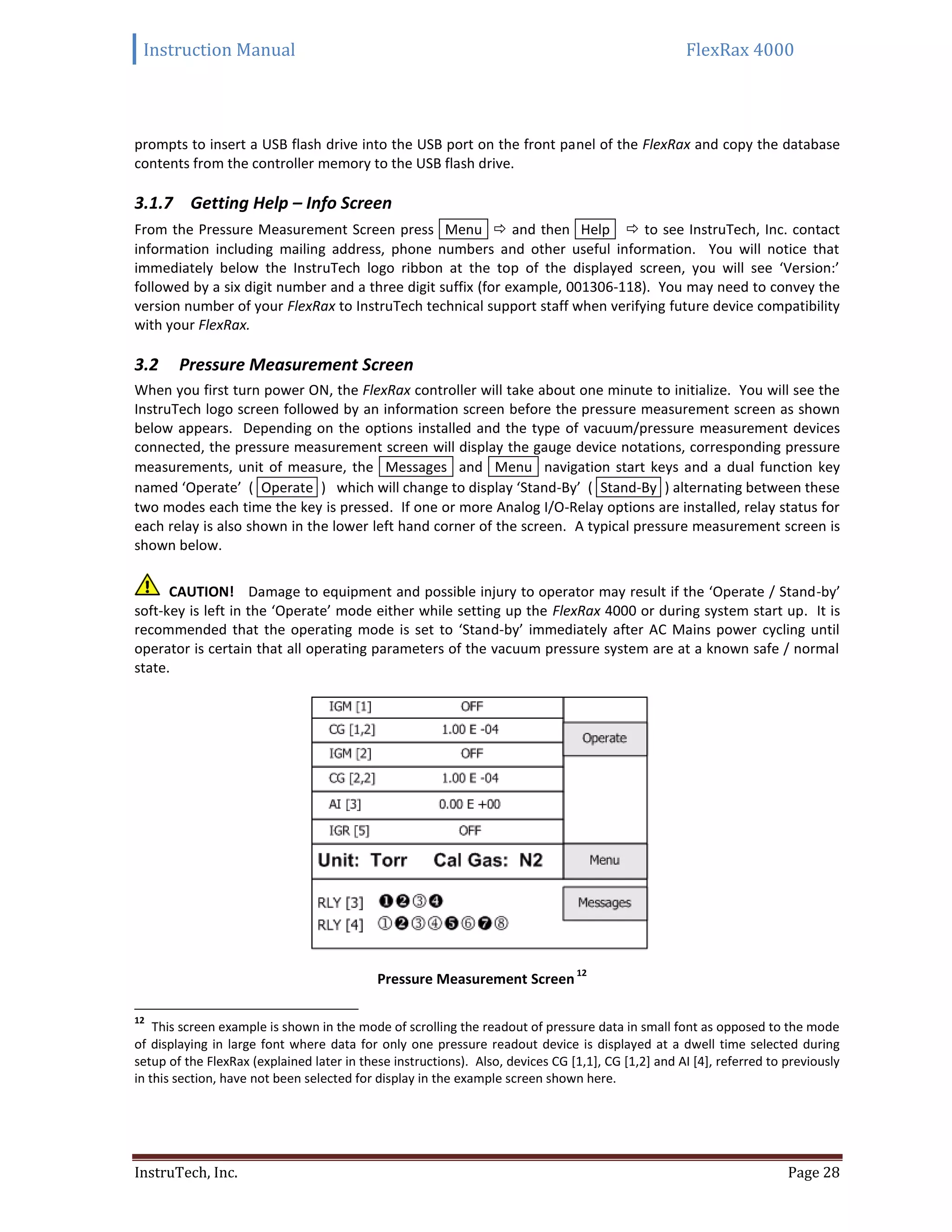 FlexRax 4000 Multi-Gauge Vacuum Measurement Controller Data Sheet | PDF