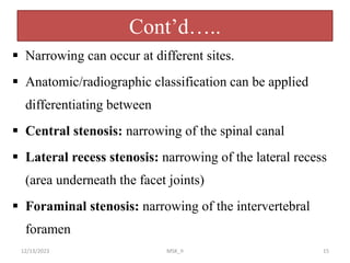 0010_Lumbar Spine Stenosis which is narrowing of foramina ppt.pdf