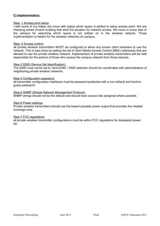 Enterprise networking course work under NCC Education | PDF