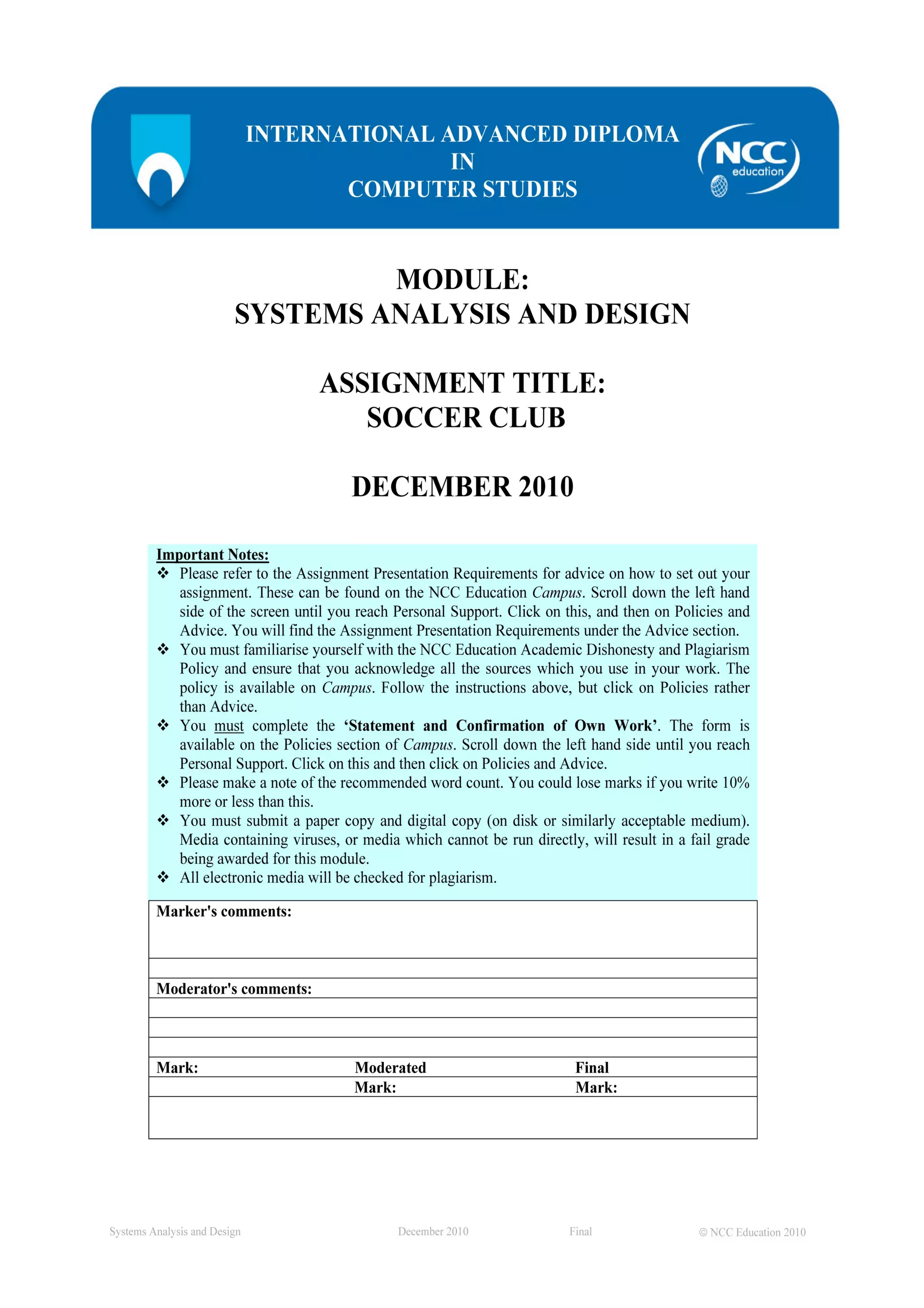 System Analysis & Design (NCC Education) | DOC | Databases | Computer ...