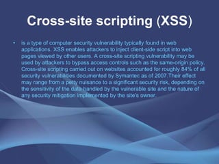 WEB APPLICATION SECURITY | PPT