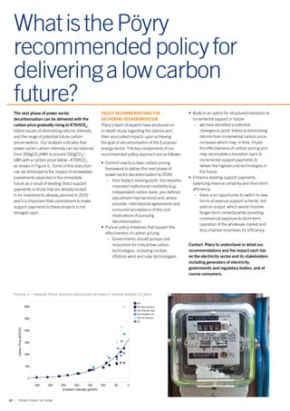 Poyry - From ambition to reality? – Decarbonisation of the European electricity sector - Point ...