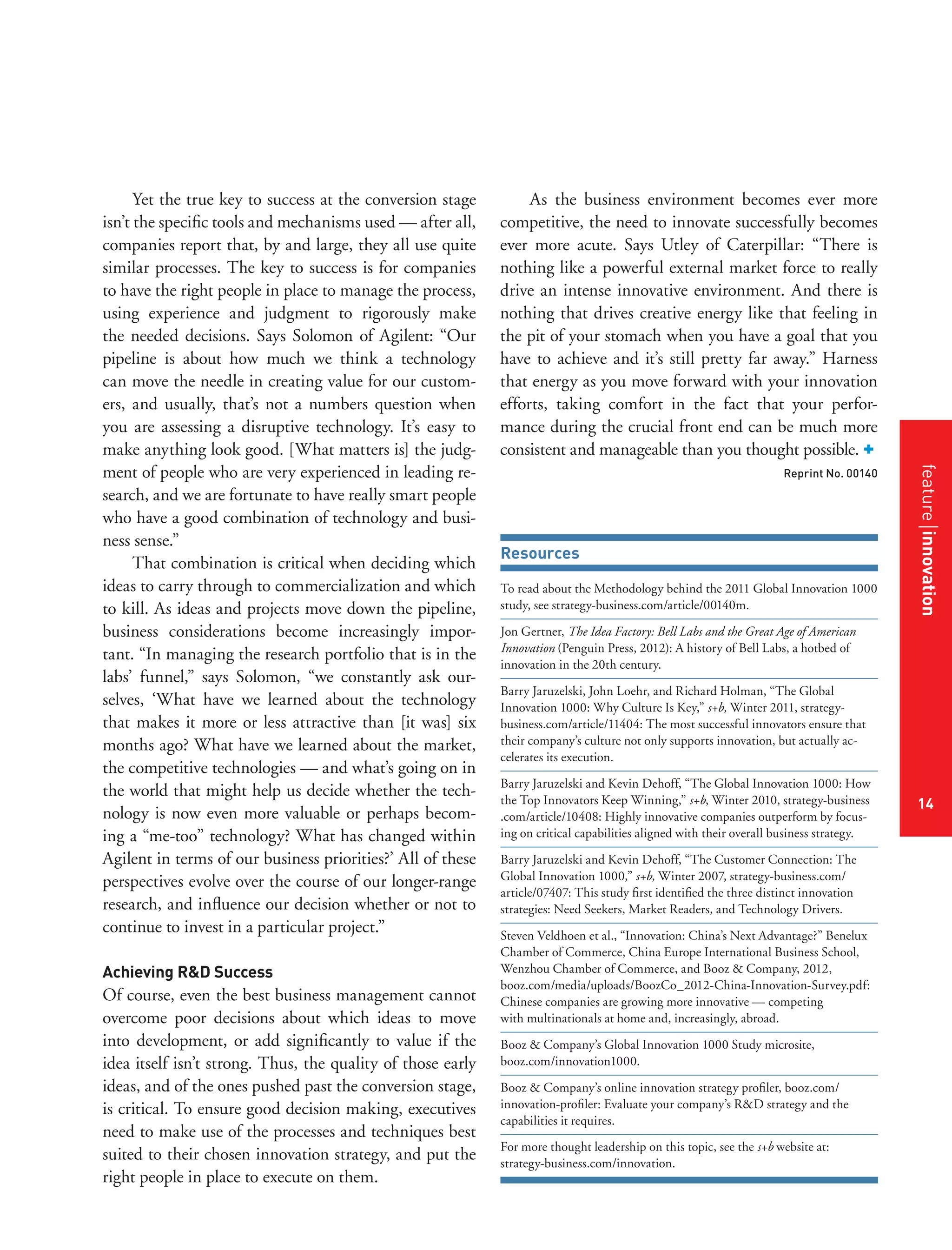 THE GLOBAL INNOVATION 1000 Making Ideas Work | PDF | Business | Business and Finance