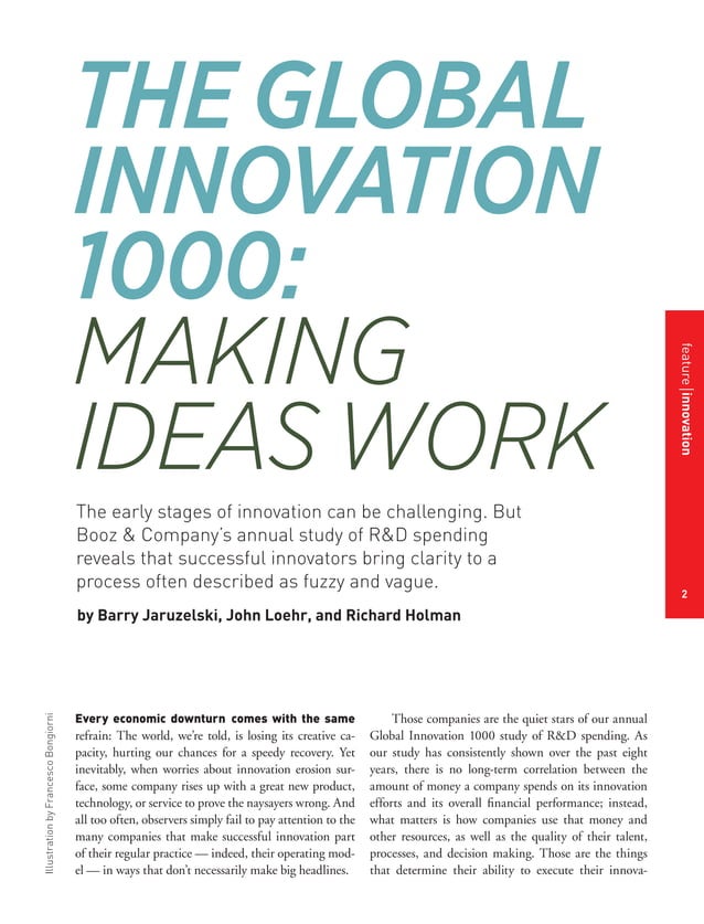 THE GLOBAL INNOVATION 1000 Making Ideas Work | PDF | Business ...
