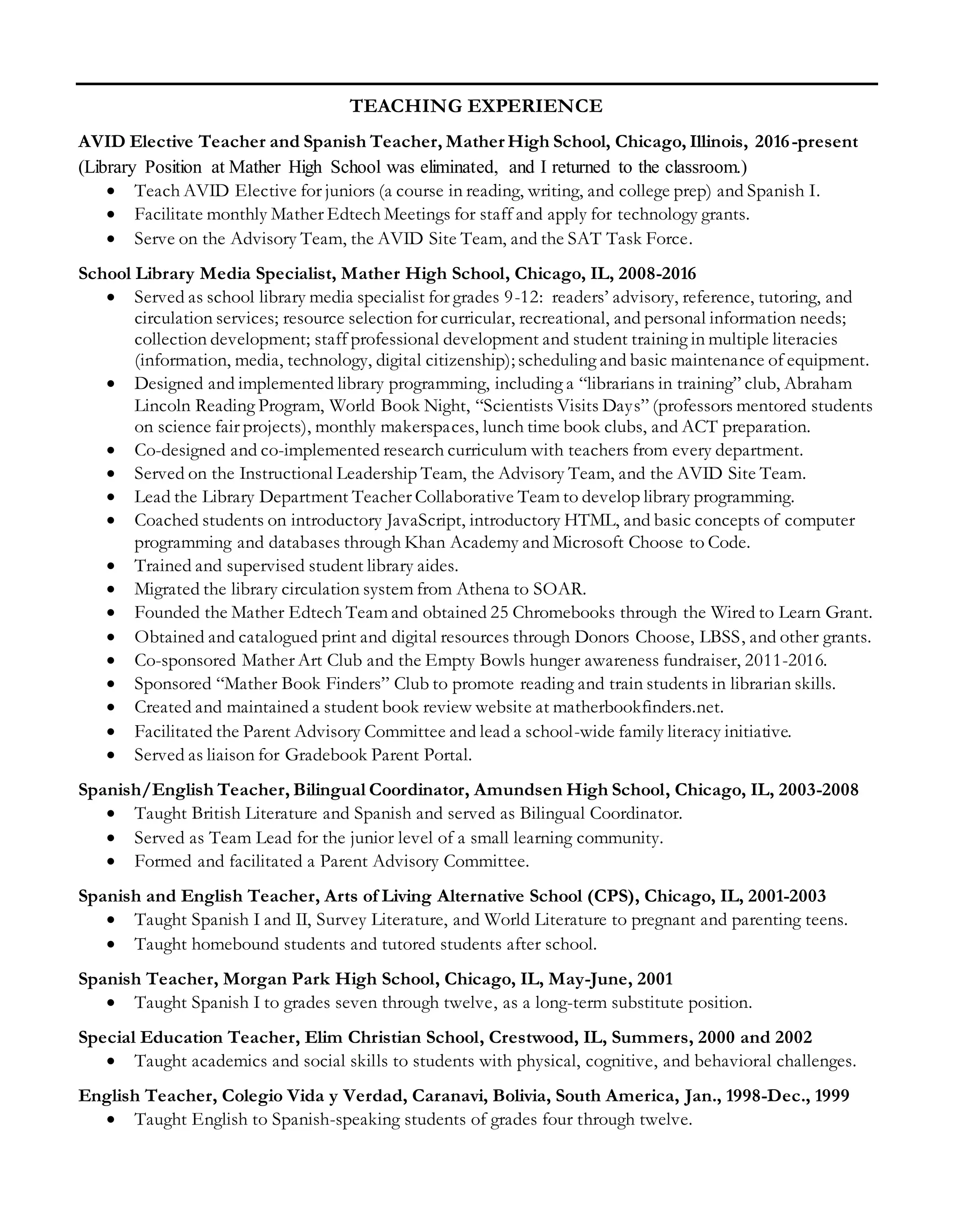 2016 Resume Elizabeth Wright | DOCX