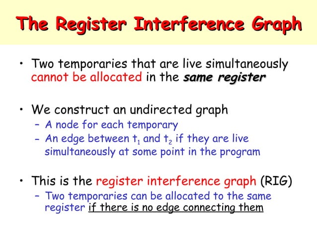 0015register Allocation Graph Coloring Ppt Programming Languages Computing