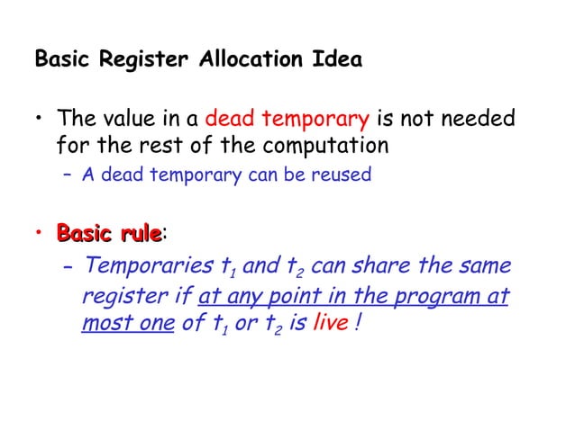 0015register Allocation Graph Coloring Ppt Programming Languages Computing