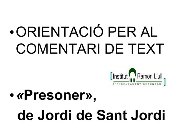 0015b comentari de text presoner_solucionari | PPT