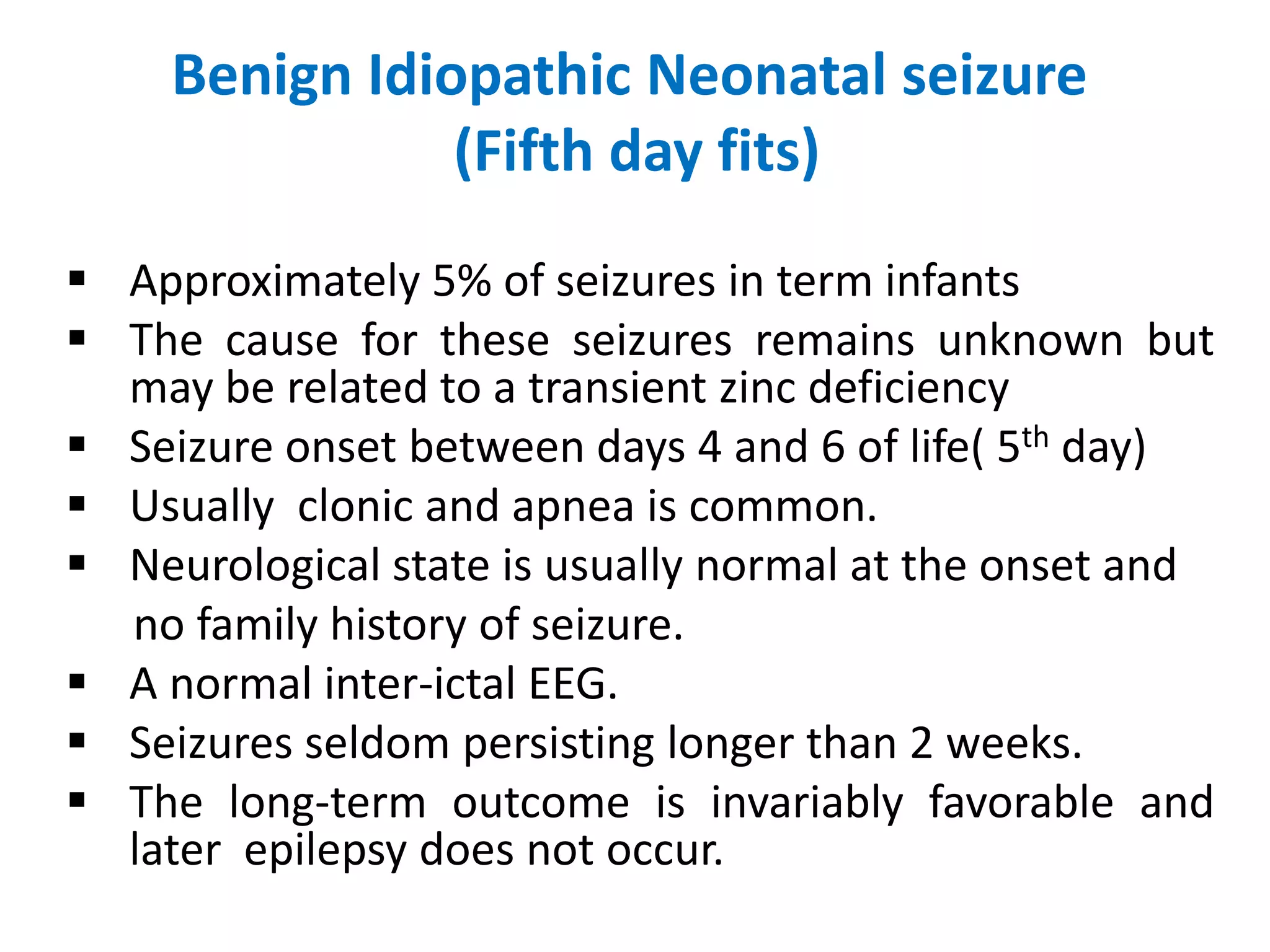 seminar on neonatal seizure | PPT