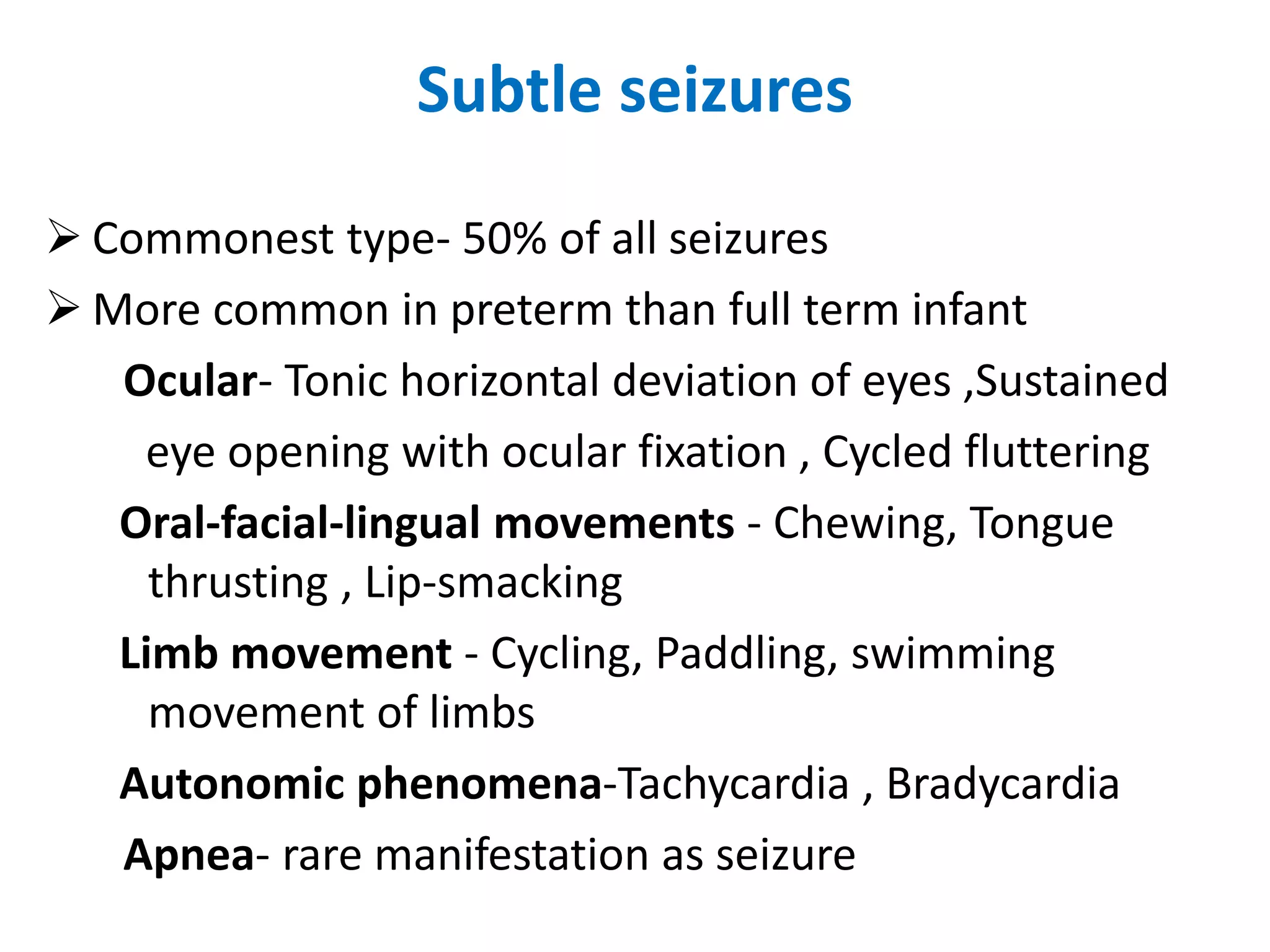 seminar on neonatal seizure | PPT