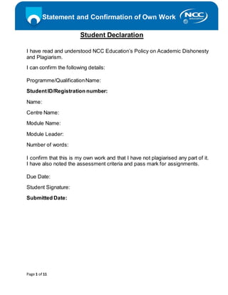 sfc Assingment l4dc NCC education | PDF