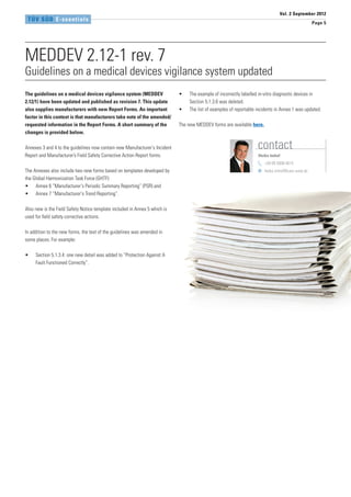 Medical Devices E-ssential Newsletter_sep_2012 | PDF | Healthcare ...