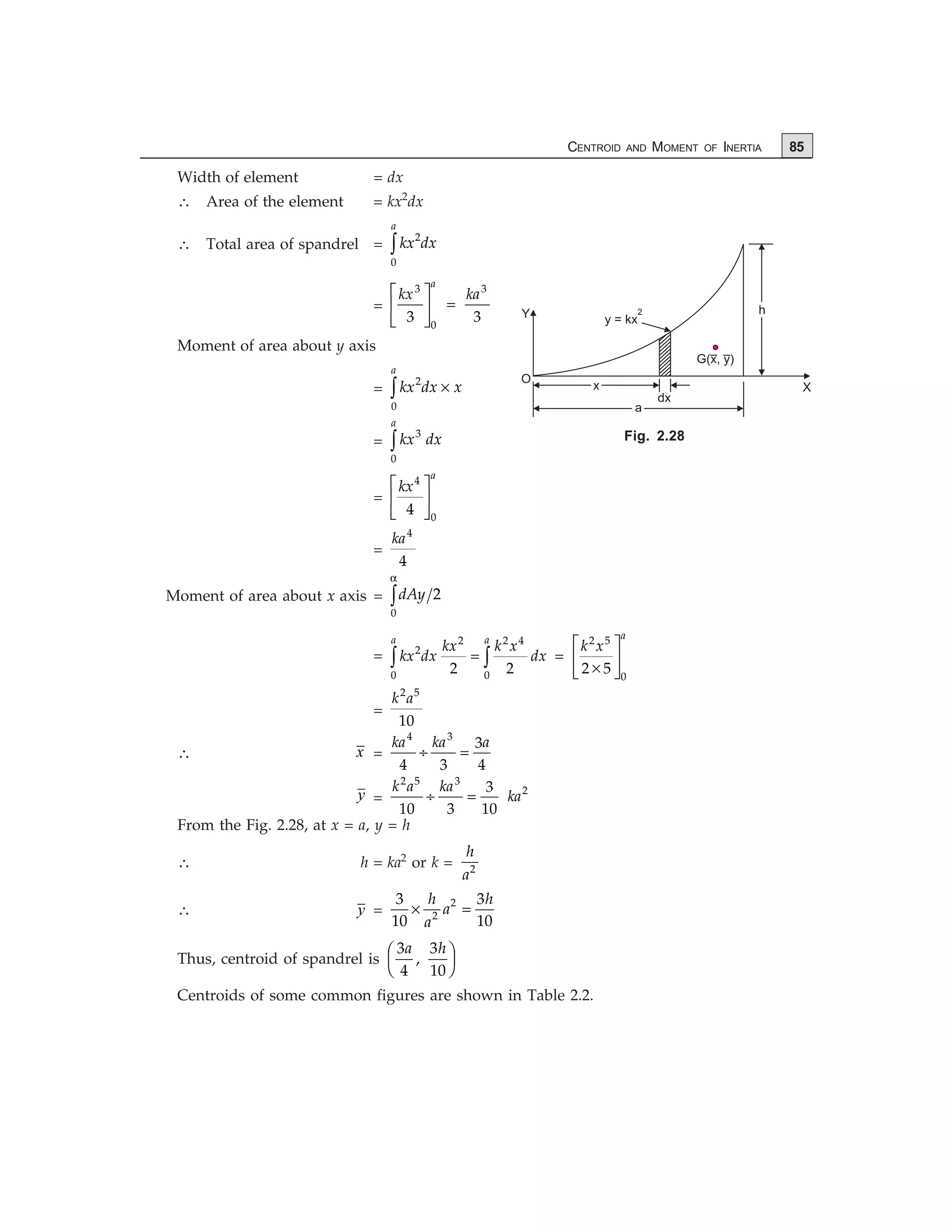 centroid & moment of inertia | PDF