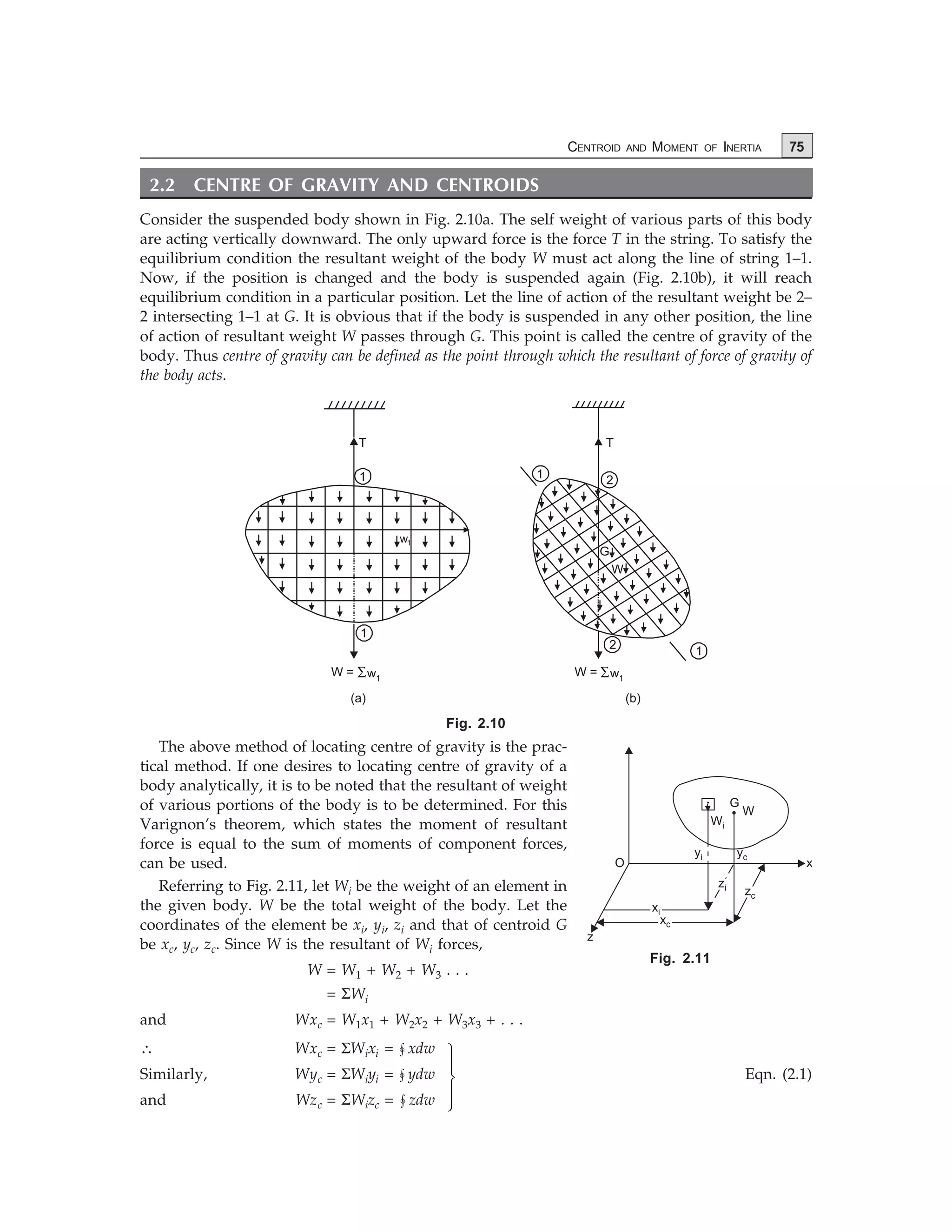 centroid & moment of inertia | PDF