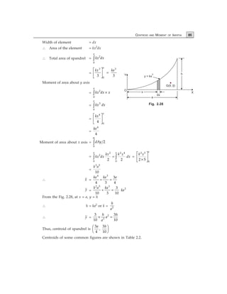 centroid & moment of inertia | PDF