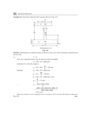 centroid & moment of inertia | PDF