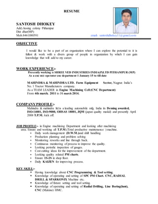 update resume | DOCX | Mechanical and Industrial Engineering Industry ...