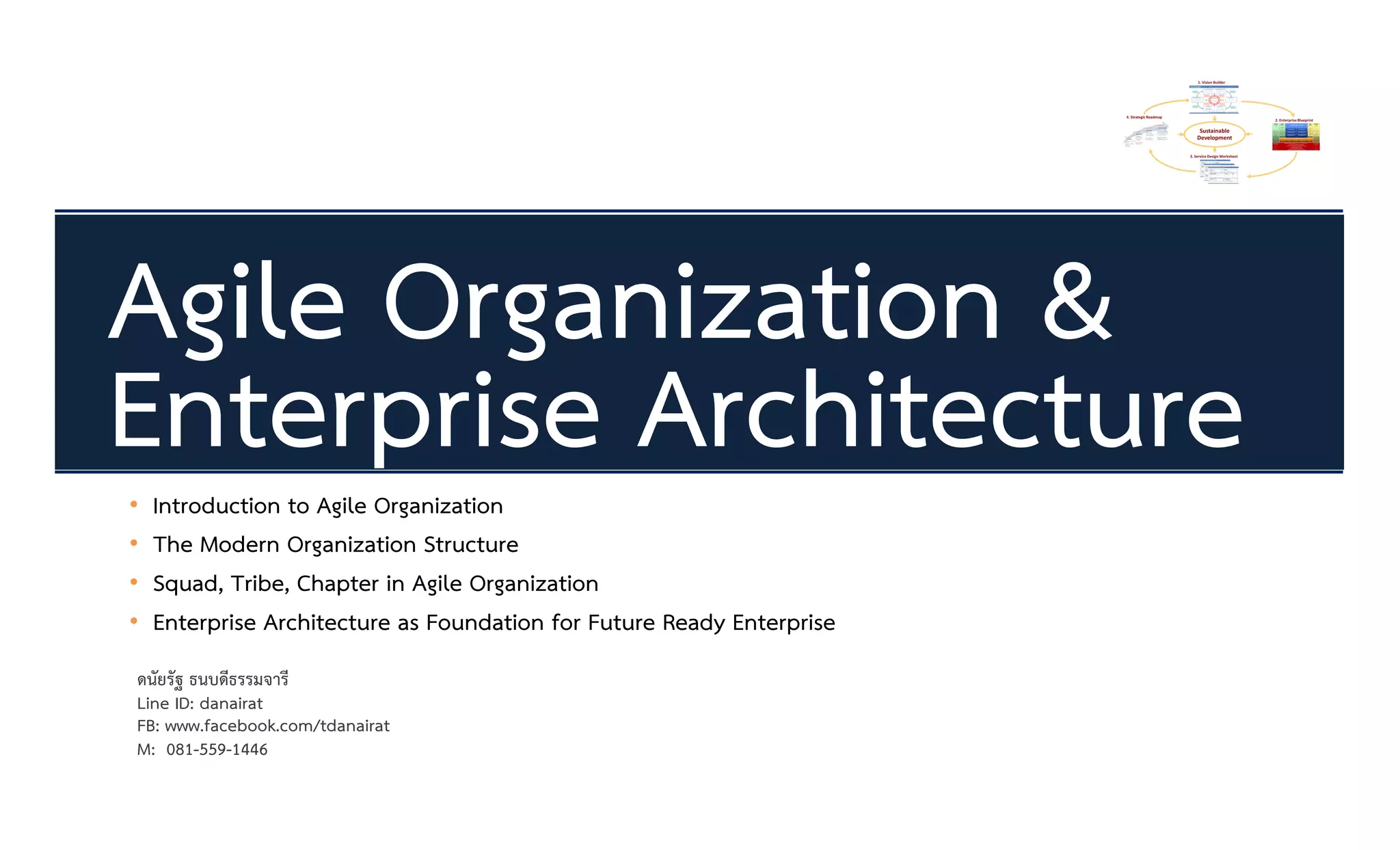 Agile Organization and Enterprise Architecture v1129 Danairat | PPT