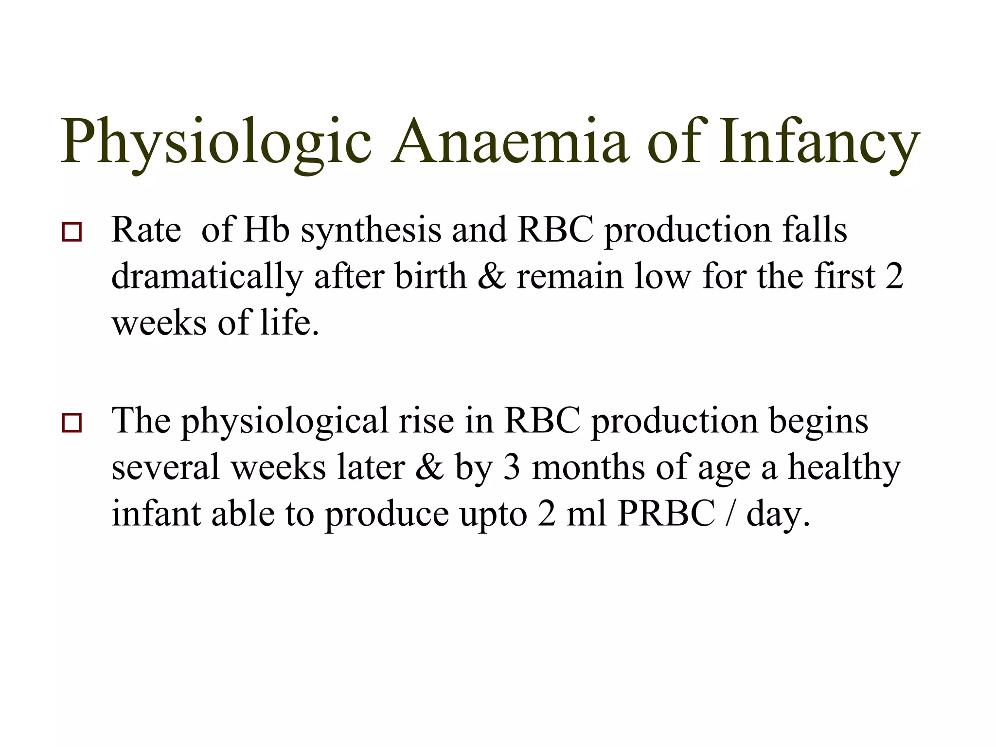 seminar on anemia in newborn | PPT