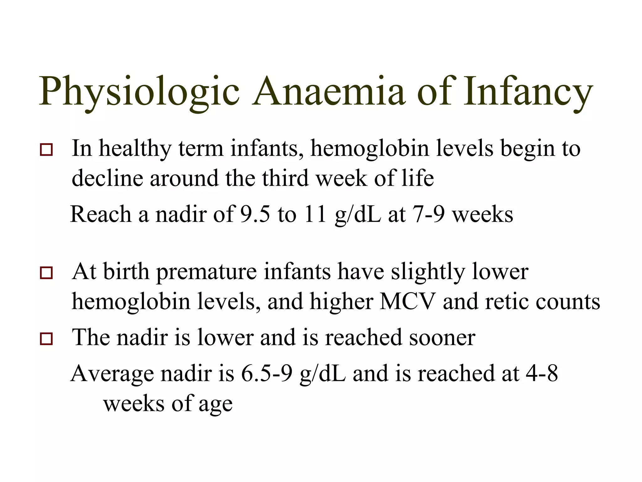 seminar on anemia in newborn | PPT