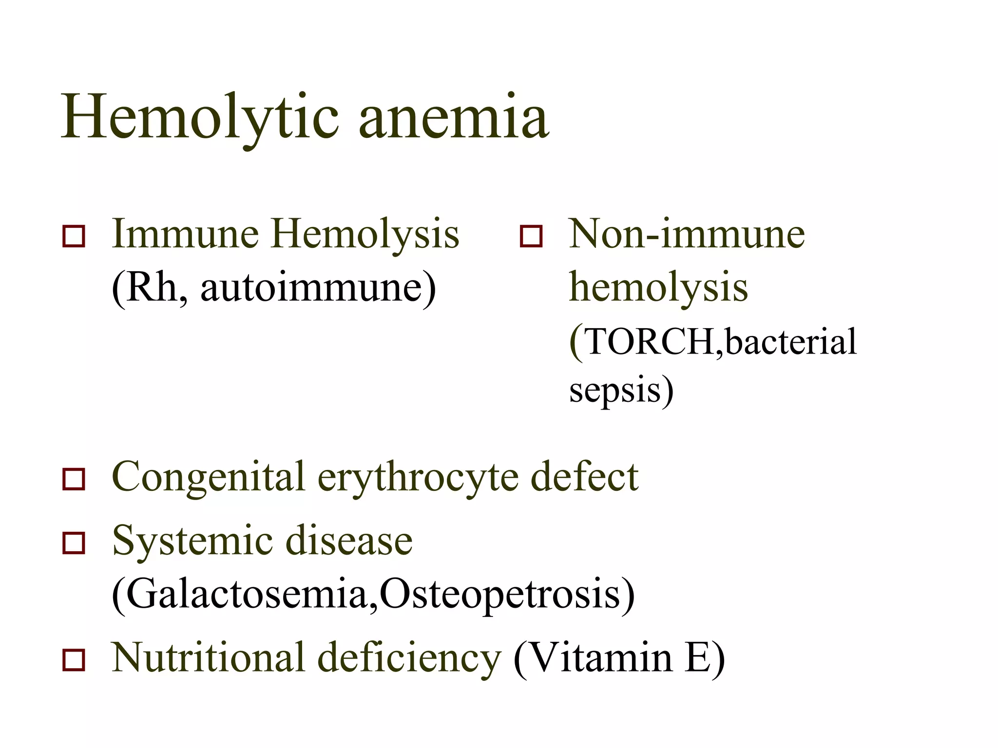 seminar on anemia in newborn | PPT
