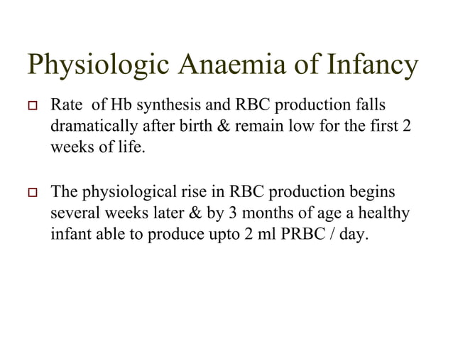seminar on anemia in newborn | PPT