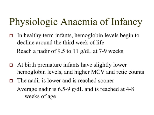 seminar on anemia in newborn | PPT