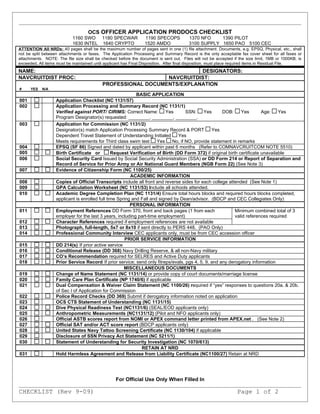001 Application Checklist ( N C 1131 57) | DOC | Resume Writing and ...