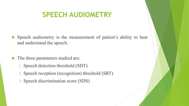 Audiology (pure tone audiometry, speech audiometry) .pptx | Digital Audio | Computer Software ...