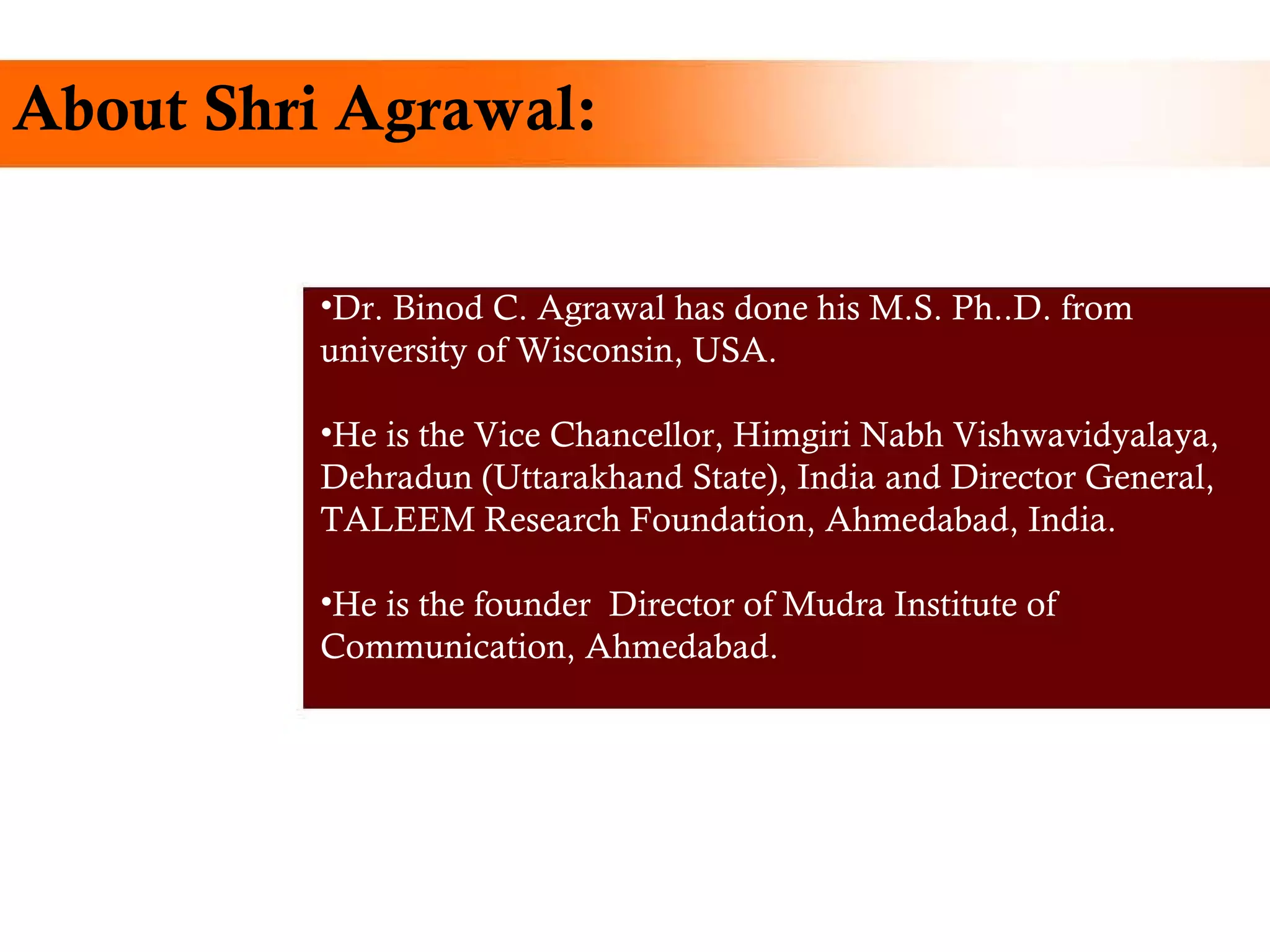 Binod Agrawal | PPT
