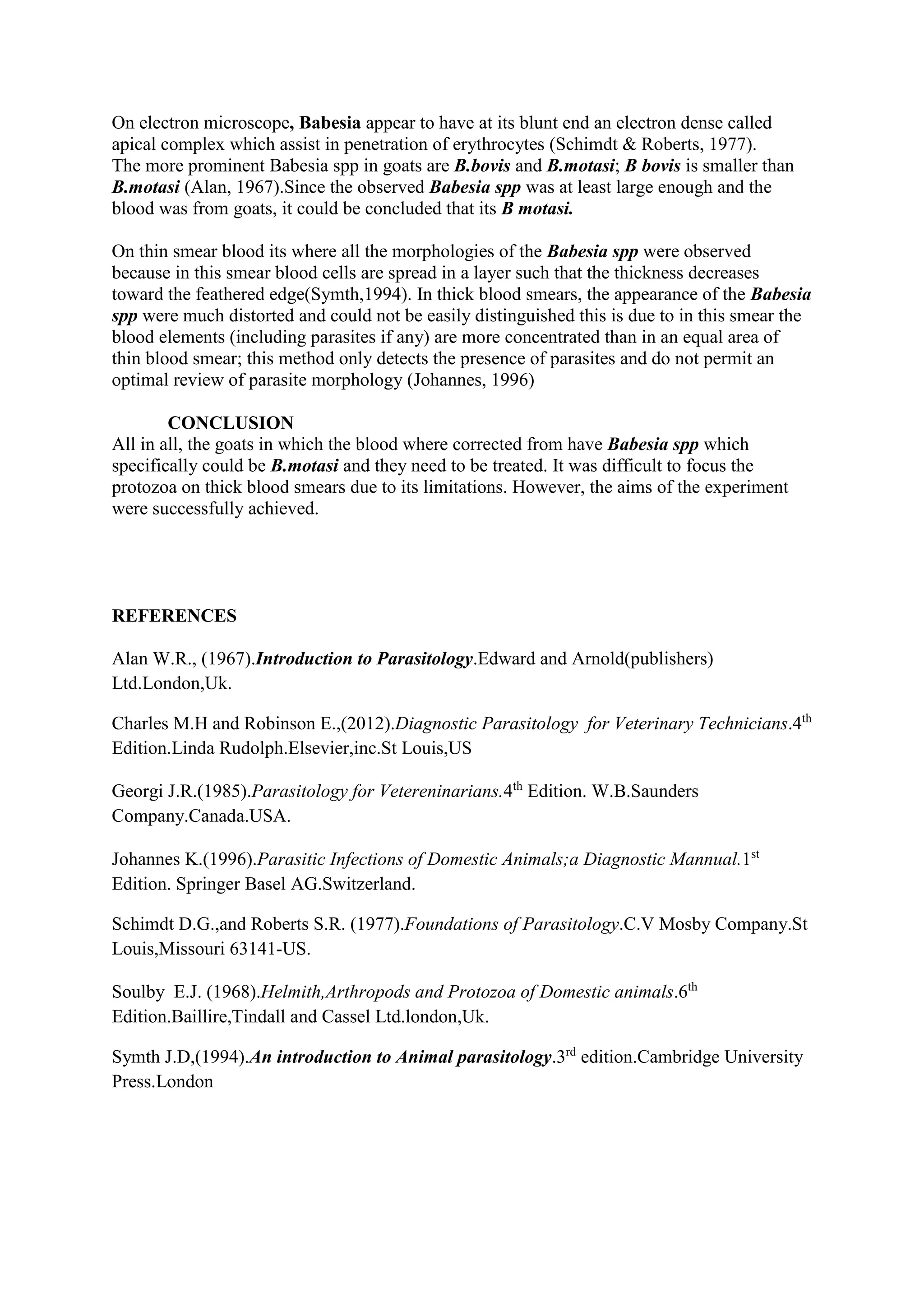 Blood collection in goats;Thick and thin smear preparation | PDF